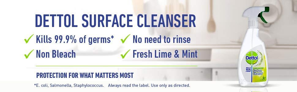 Dettol Antibacterial Surface Cleanser Trigger Lime & Mint 500ml | Dettol AU